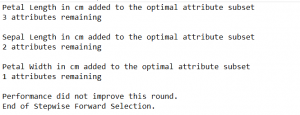 Stepwise Forward Selection Algorithm From Scratch