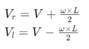 Calculating Wheel Velocities for a Differential Drive Robot